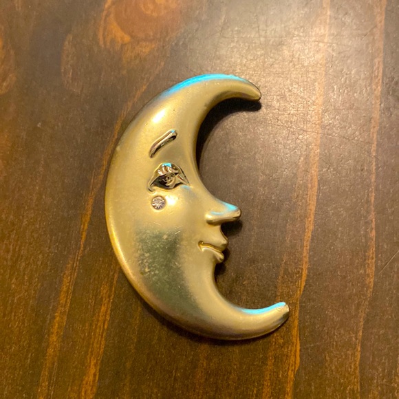 Jewelry | Vintage 8s Moon Brooch | Poshmark